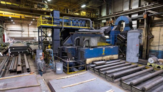 Plate Blasting | Metal Blasting | Weldall Manufacturing | WI